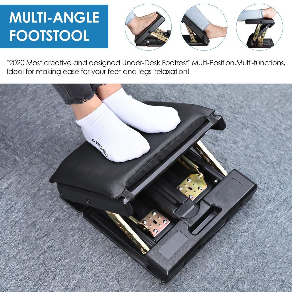 ALLALOE Adjustable Footrest with Removable Soft Foot Rest Pad Max-Load ...