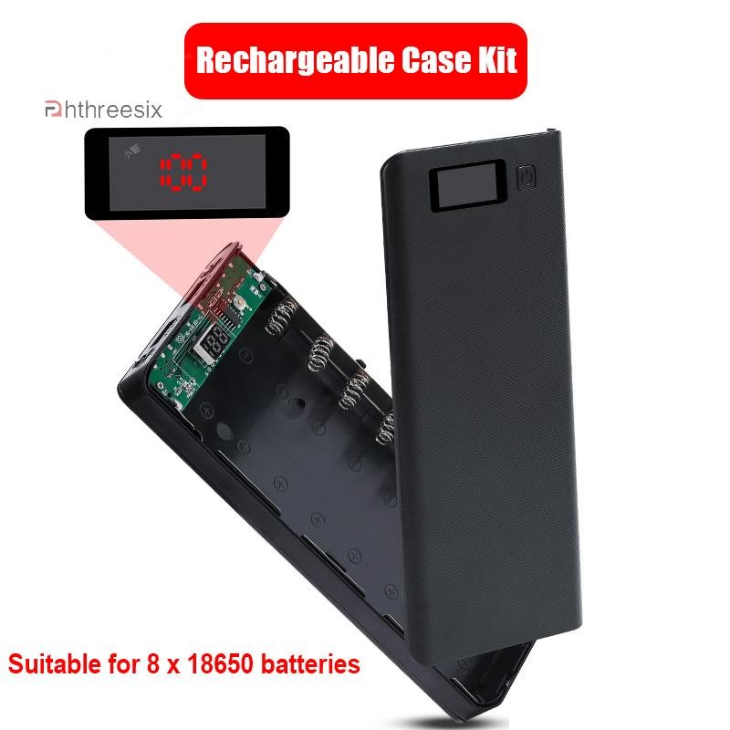 sujian111 DIY Shell 8*18650 Battery Dual USB For Phone Charging 18650 ...