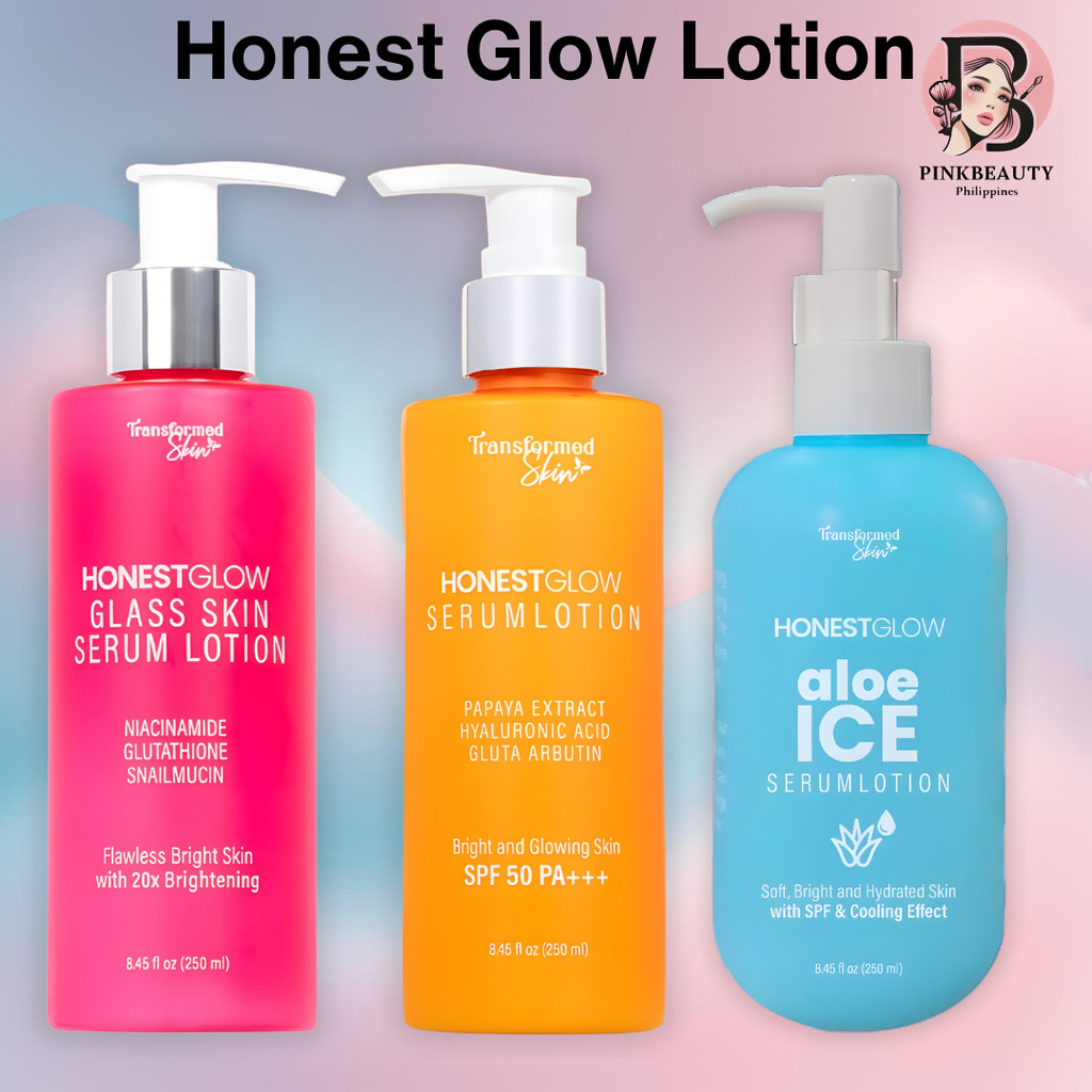 HONEST GLOW Glass Skin Serum Lotion Niacinamide Glutathione Whitening ...
