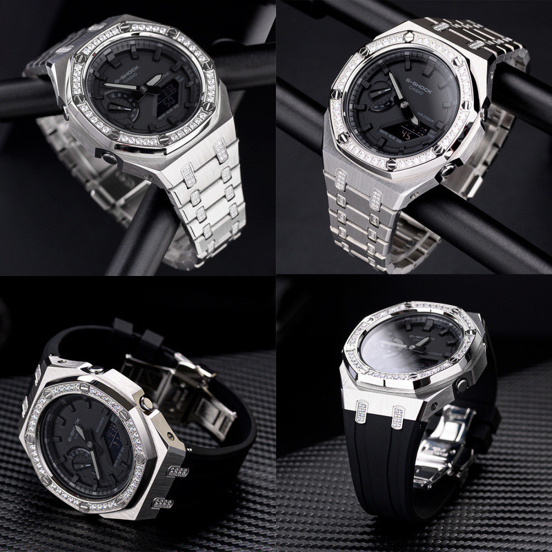 Luxury Diamond-Studded ga2100 Watch Case Suitable for Casio Modified ...