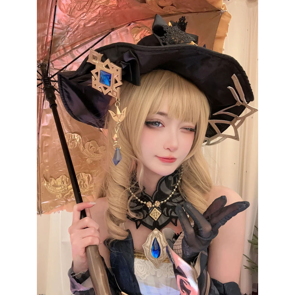Yuanshen cos Fengdan Miss Navia cosplay Costume Full Set Game Two ...