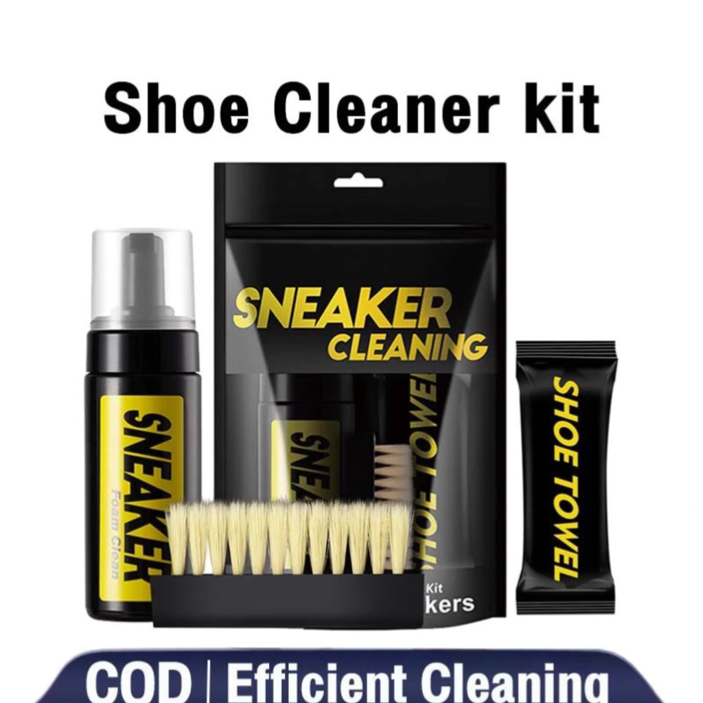 3IN1 Shoe Cleaner Premium Foam Sneakers Dry Cleaning Kit With Sneaker ...