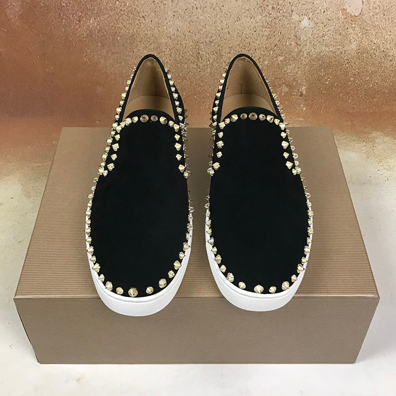 Men's & Women's Casual Slip-On Sneakers with Threaded Rivet Design ...