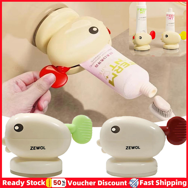 3PCS Cute Portable Toothpaste Squeezer Tool Suction Cup Lazy Squeezer ...