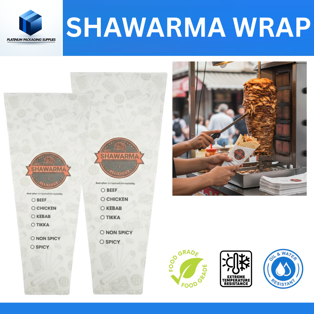 100pcs Shawarma Wrapper Cone Pouch Disposable Greaseproof For To Go for ...