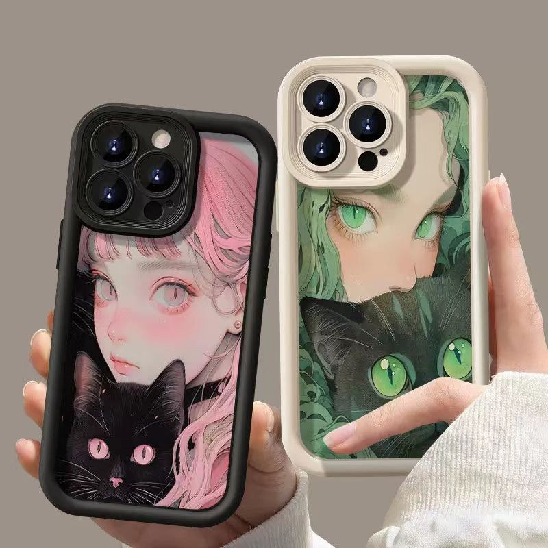 Beautiful Girl Cat Phone Casing For OPPO A5X A5 Pro A3 Pro A3X A60 A16 ...