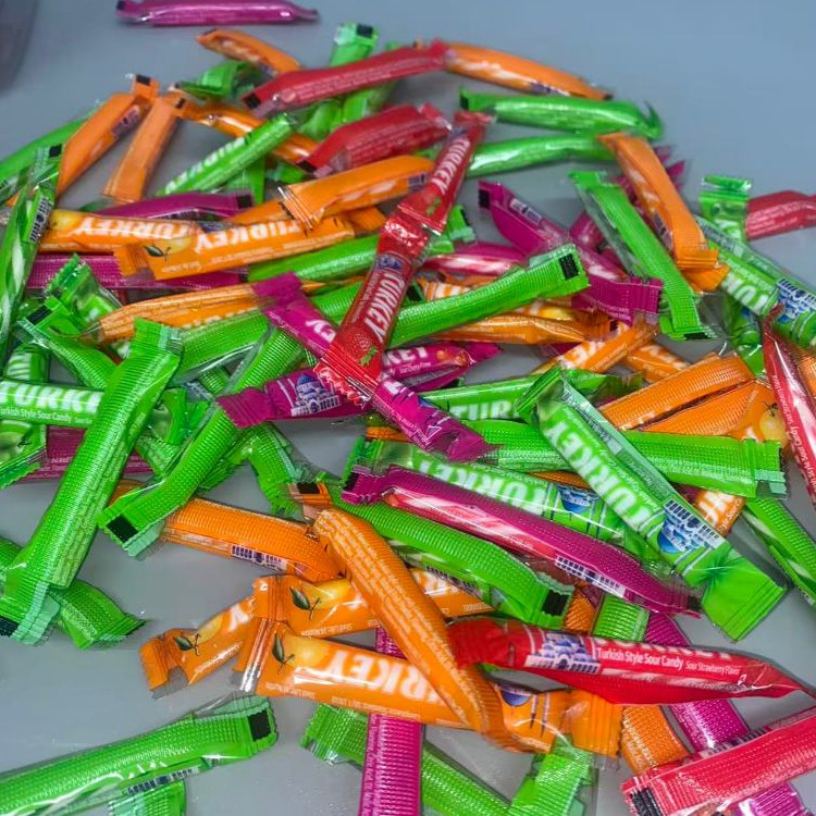 160pc Turkish Style Sour Candy Two-color long-shaped candies Loot Bags ...