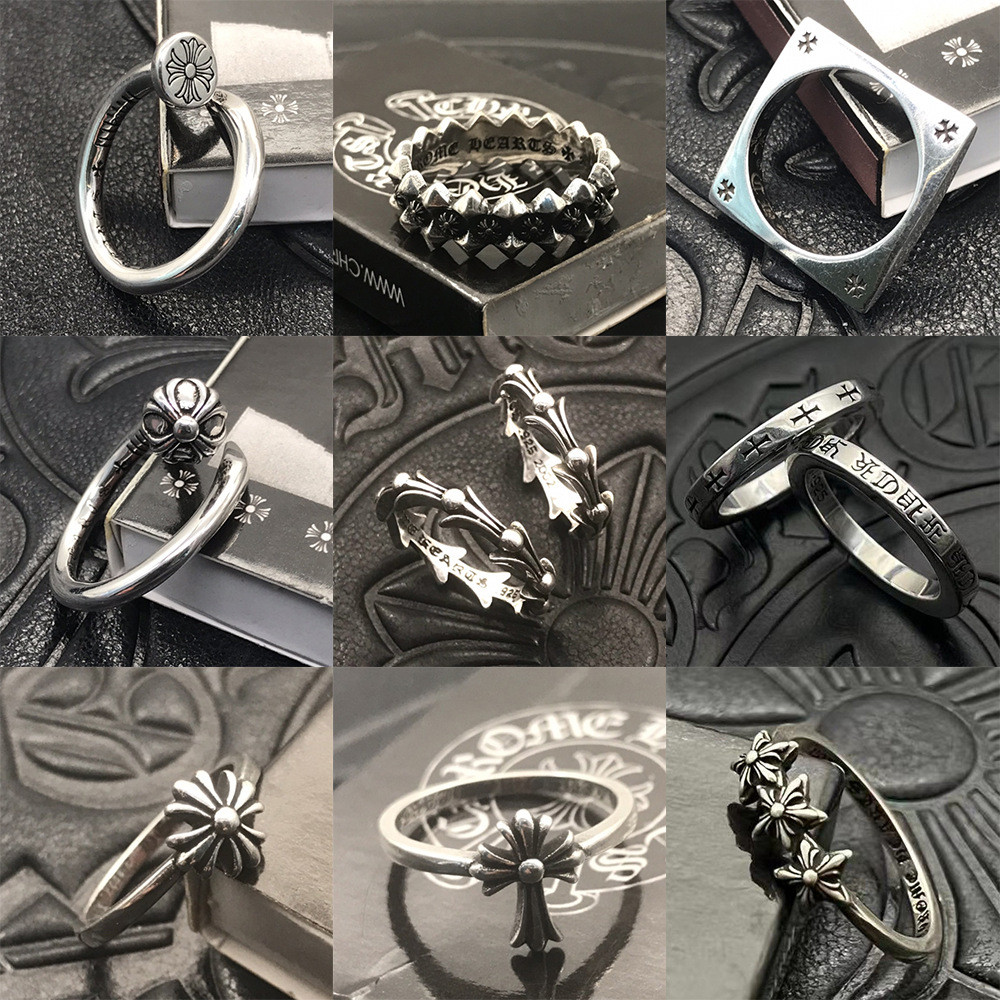 Ring 925 Silver Thin Ring Cross Five-pointed Star Shape 111 | Shopee ...