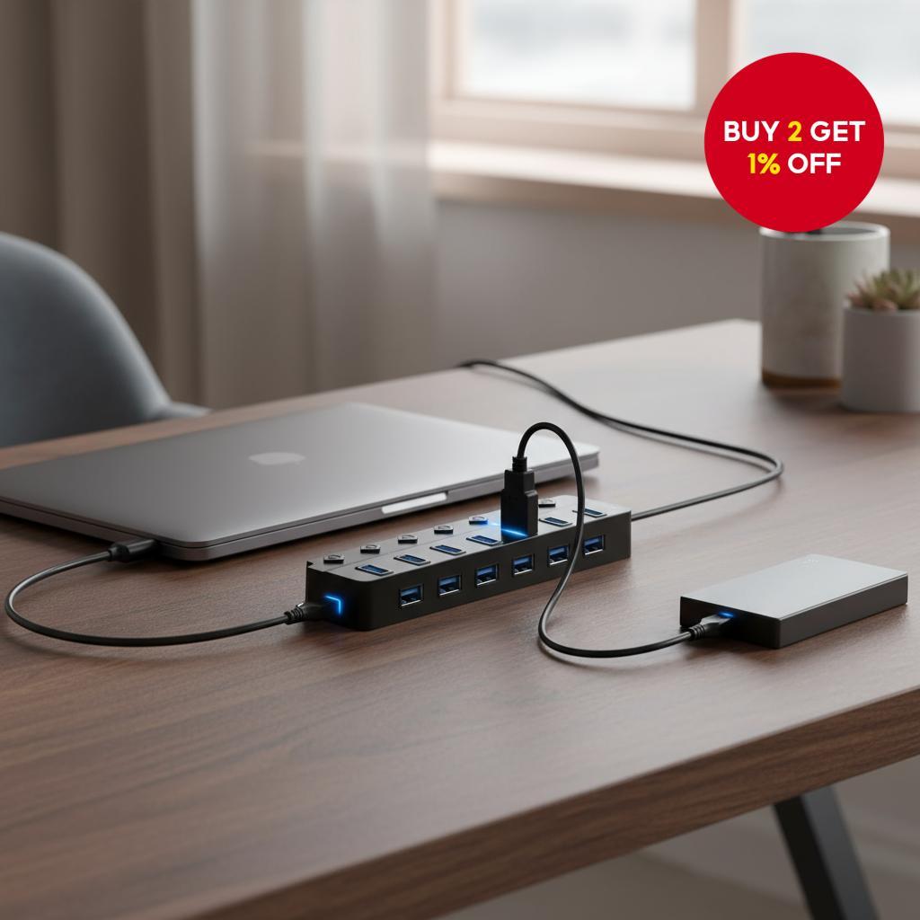 USB HUB OTG High Speed Splitter Adapter 7 Ports 4 Ports Multiple ...