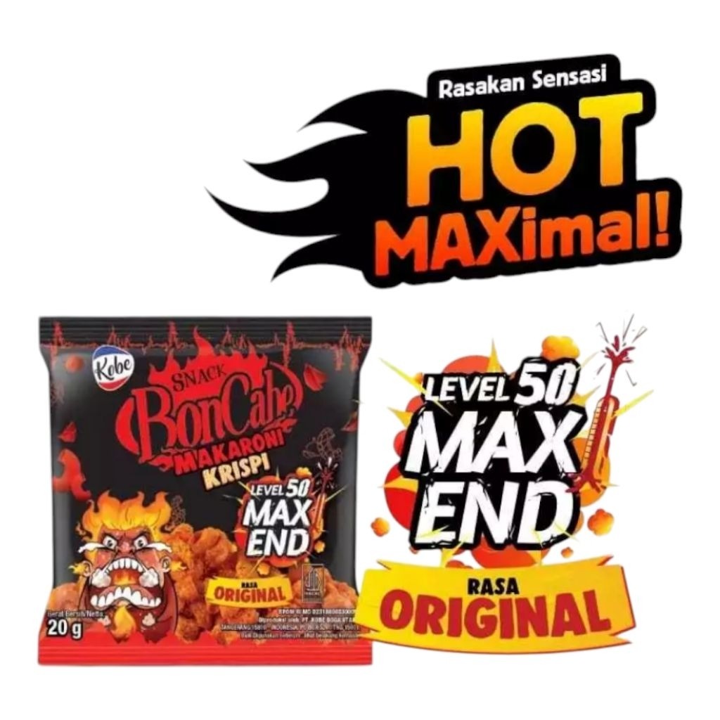 Bon Cabe Crispy Macaroni Level 50 Max End Flavor 20g Packaging ...