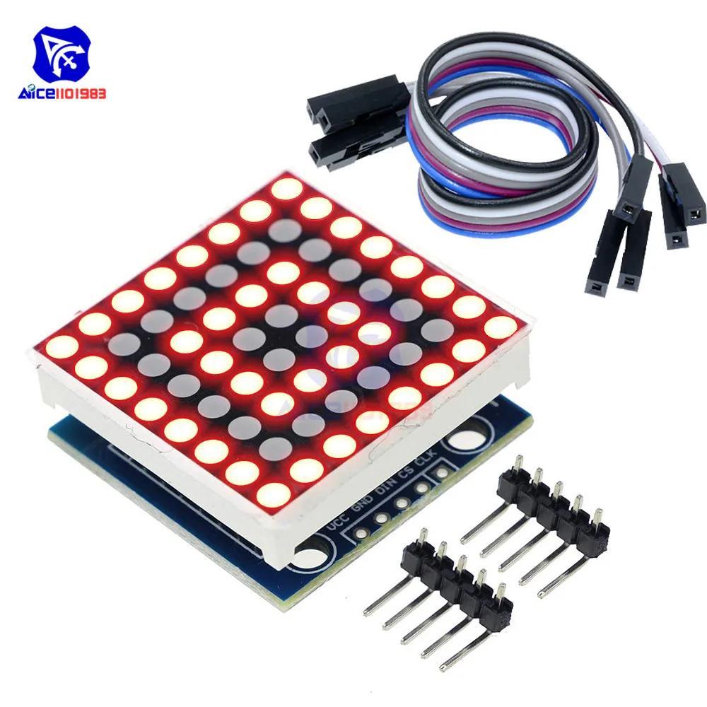 diymore MAX7219 8x8 LED Dot Matrix Module Common Cathode MCU Control ...