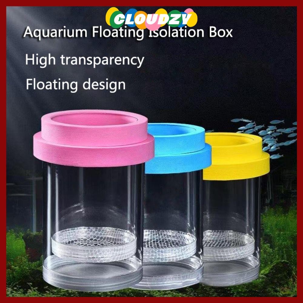 CLOUDZY Floating Fish Breeding Isolation Box, Shrimp Guppy Plastic Mesh ...