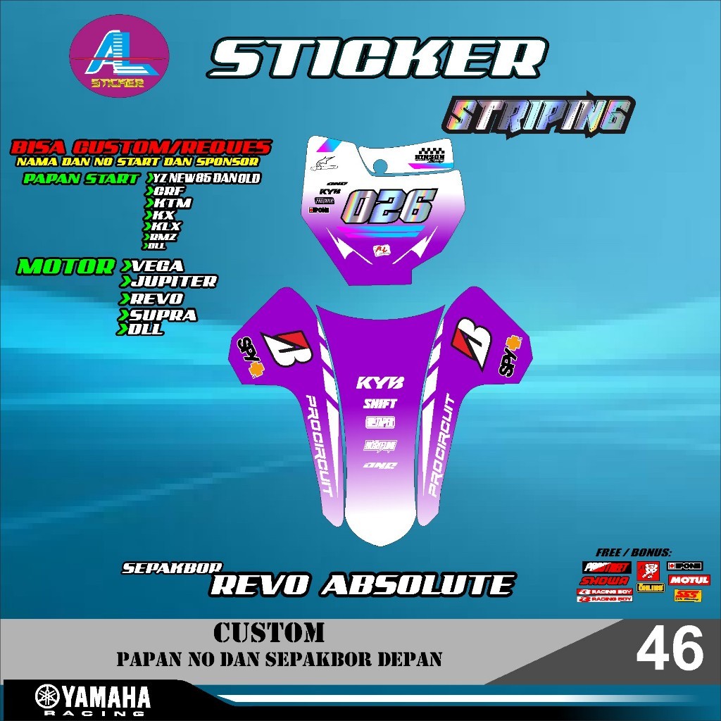 Ktm Start Number Plate Decal Sticker + Revo Absolute Front Fender (Free ...