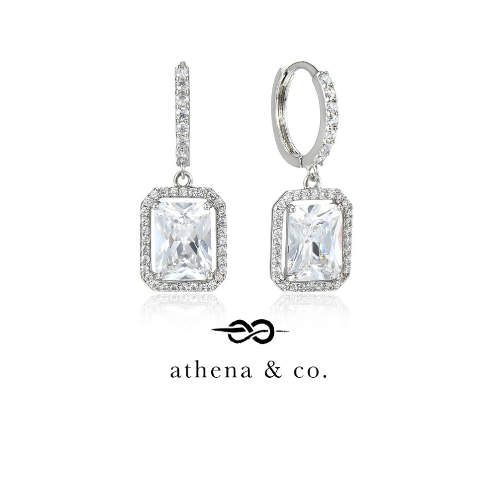 Athena & Co. 18k Gold Plated Francesca Drop Hoop Earrings | Shopee ...