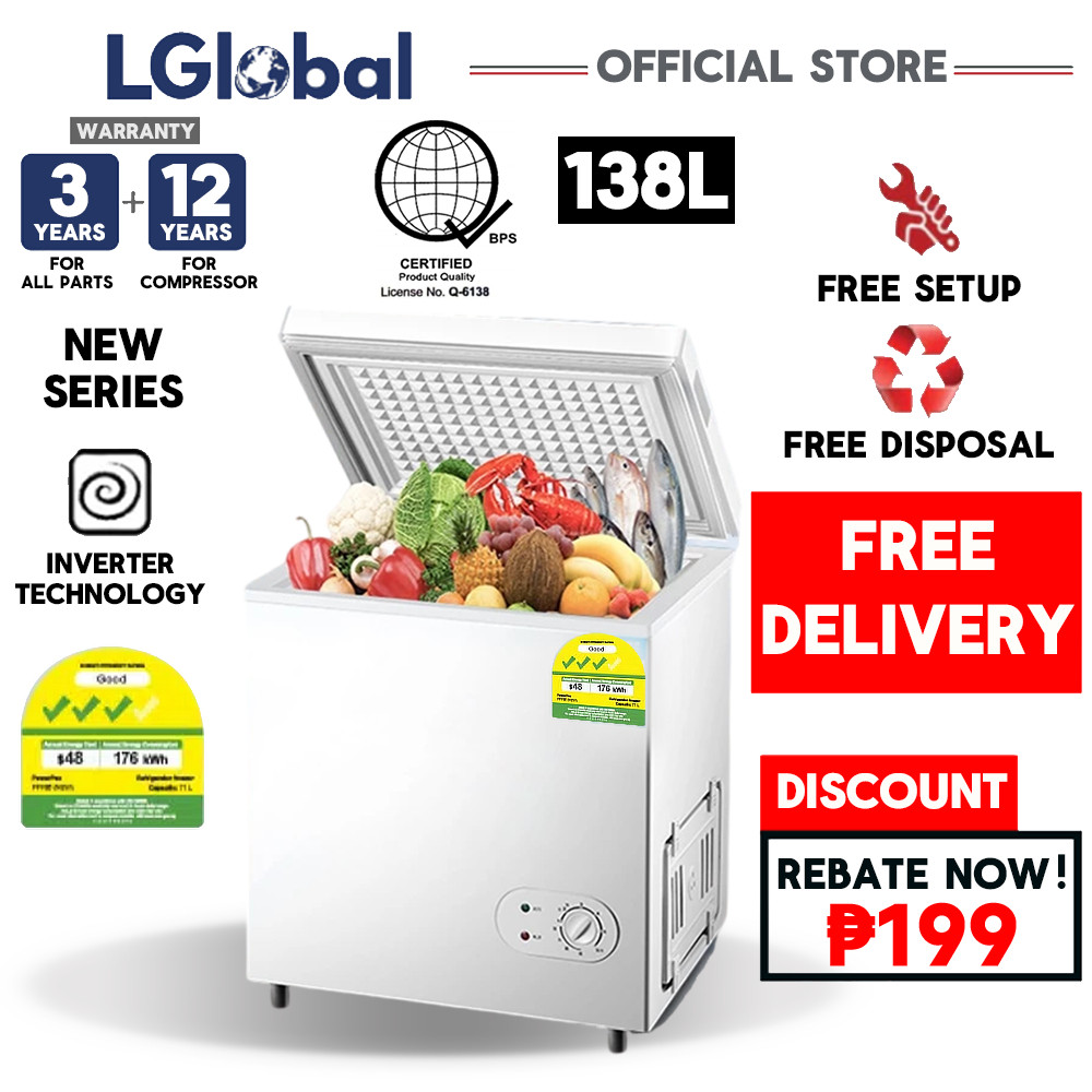 LGlobal Freezer Inverter Chest Freezer Refrigerator Mini Freezer ...