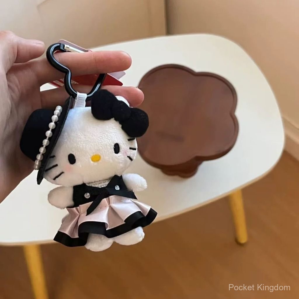 Rainbow Yellow Hello Kitty Backpack Charm, Cute Cartoon Plush Keychain ...