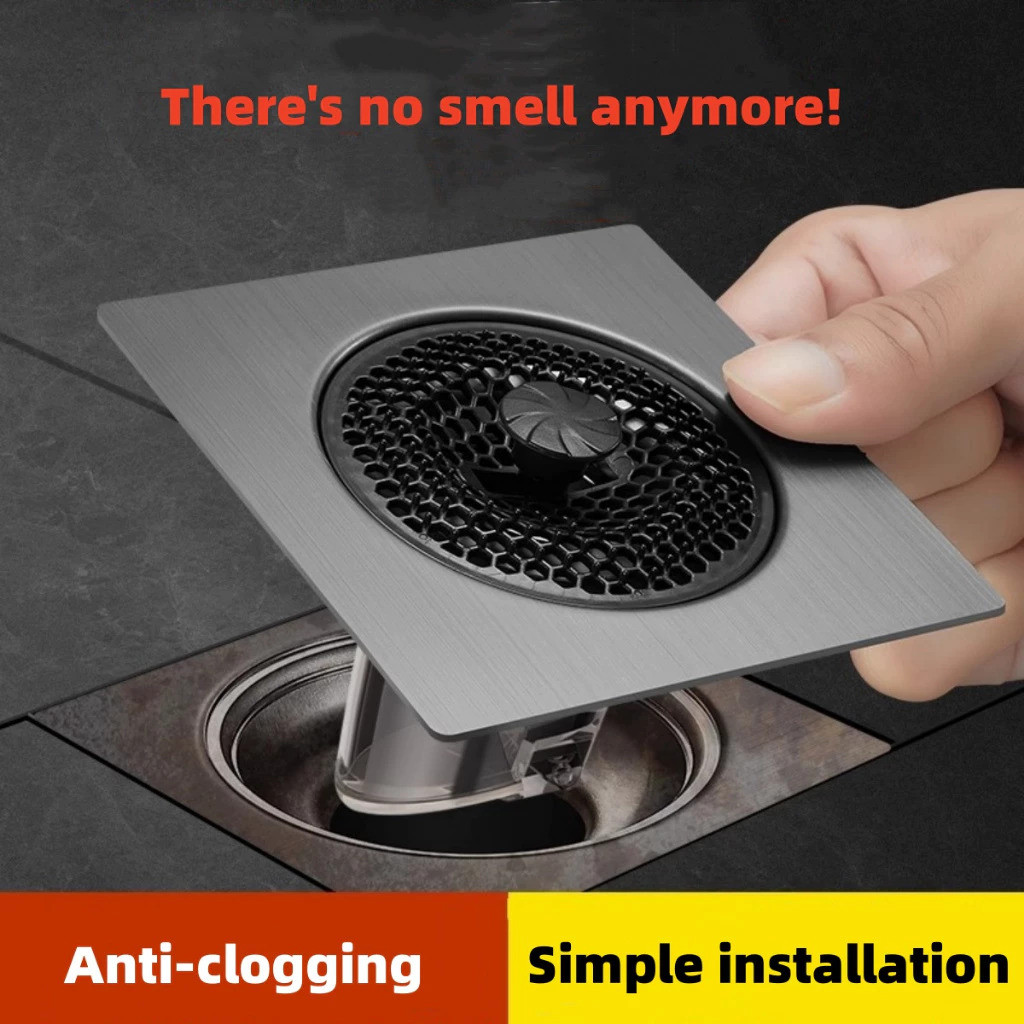 Stainless steel universal floor drain - sealed, insect proof, odor ...