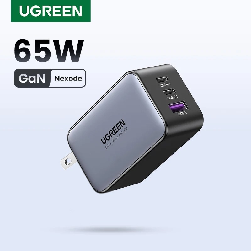 UGREEN 65W GaN Charger 2C1A Fast Charger QC 4.0 PD3.0 For Phone Xiaomi ...