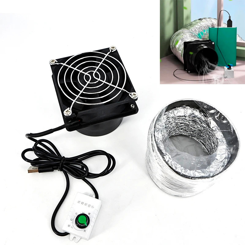 USB Adjustable Speed Solder Absorber Fume Extractor Fan Pipe Duct ...