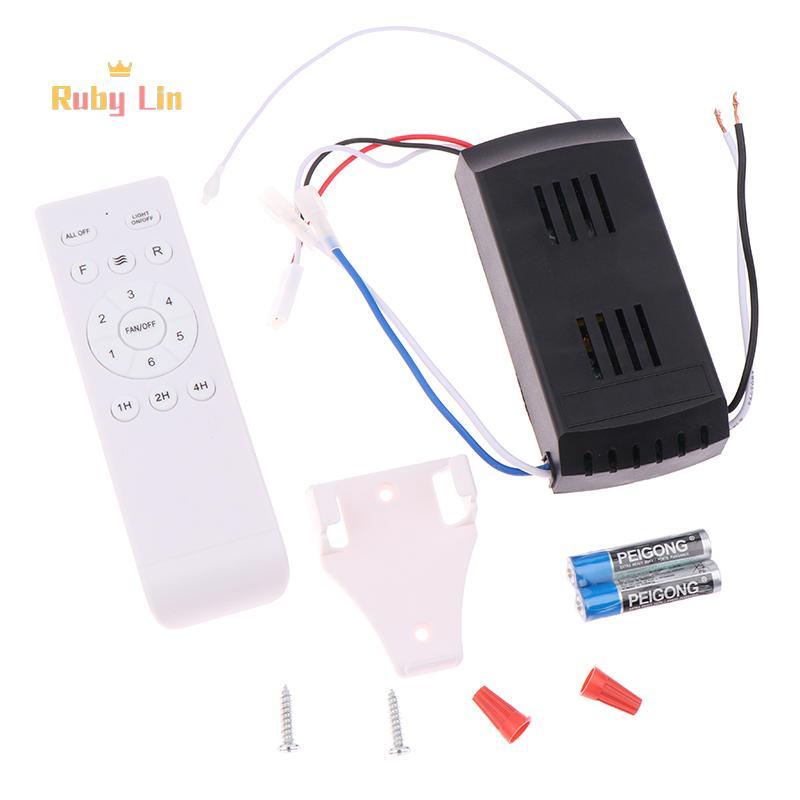 Ruby Lin Universal Ceiling Fan Remote Control Kit Replacement 6-Speed ...