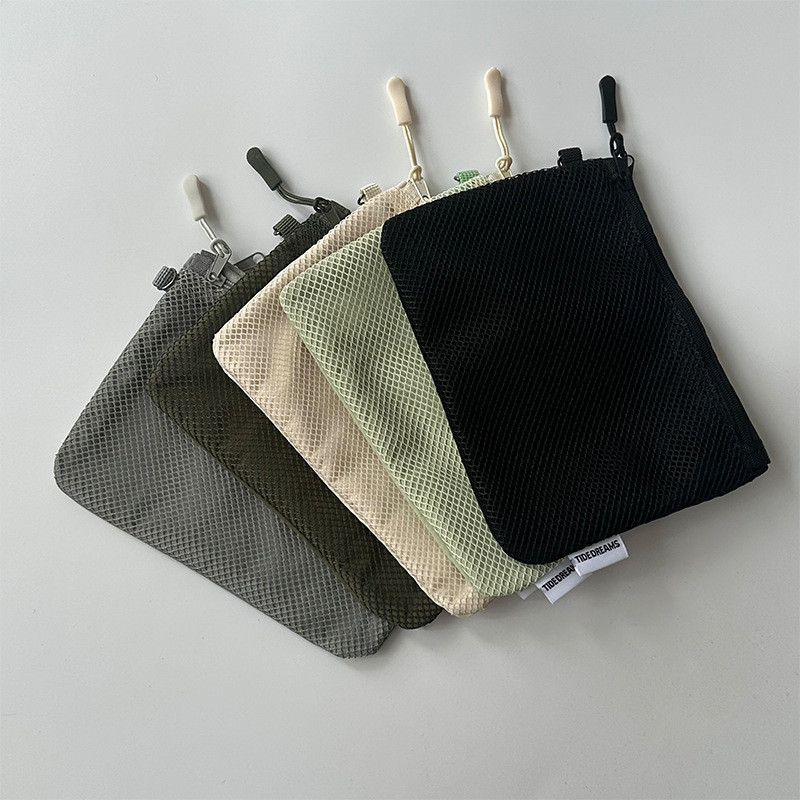 Recycled polyester fiber mesh storage bag, enlarge Recycled polyester ...