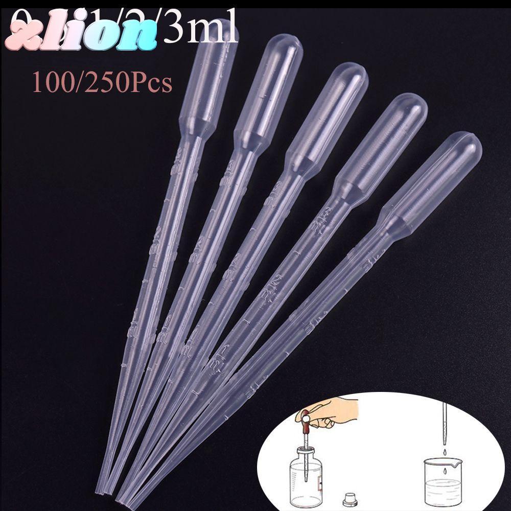 ZLION 100/250Pcs Graduated Pipettes Home Medical Transparent Test Tubes ...