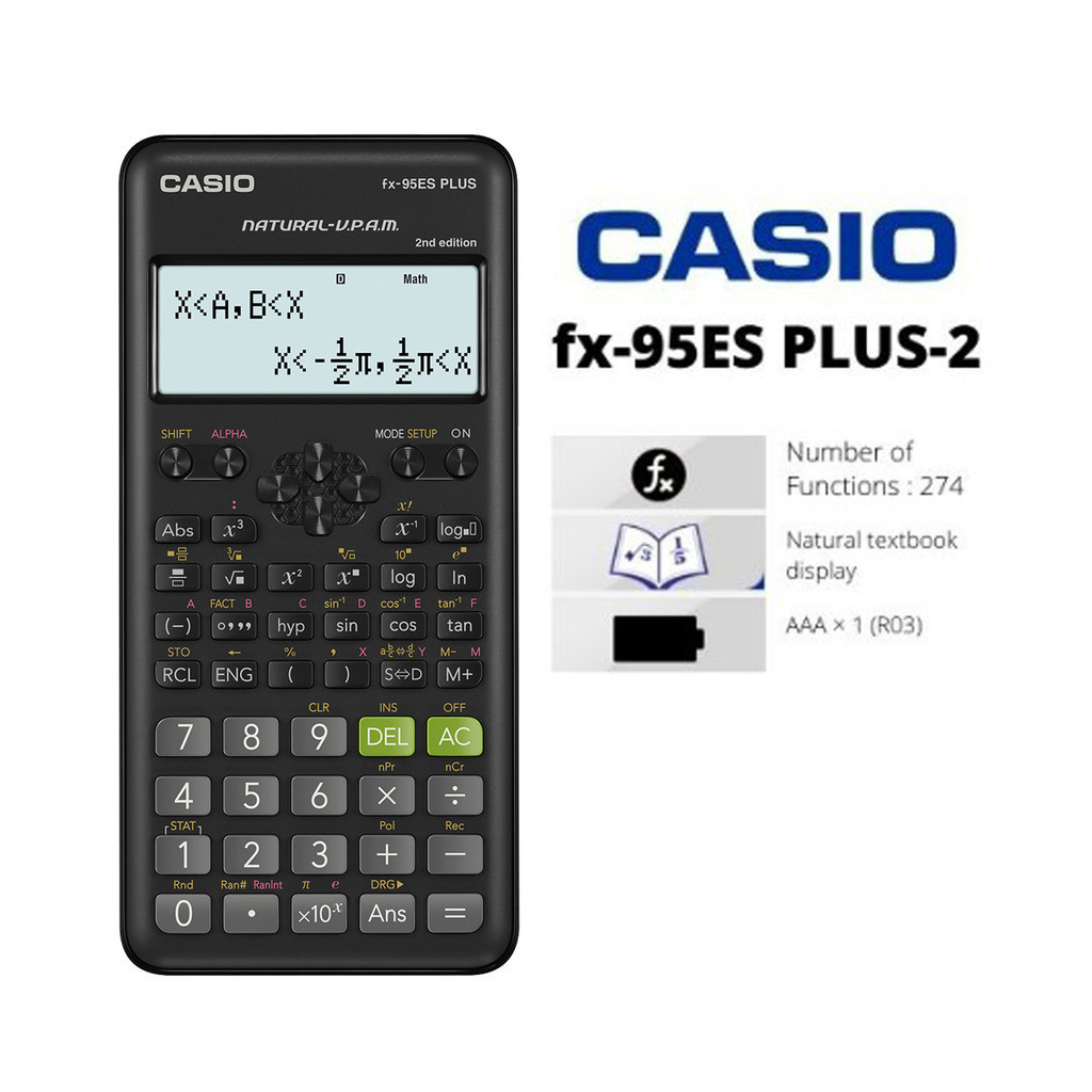 Casio fx-95ES PLUS-2 ES PLUS Series - Non Programmable SCHOOL/LAB ...