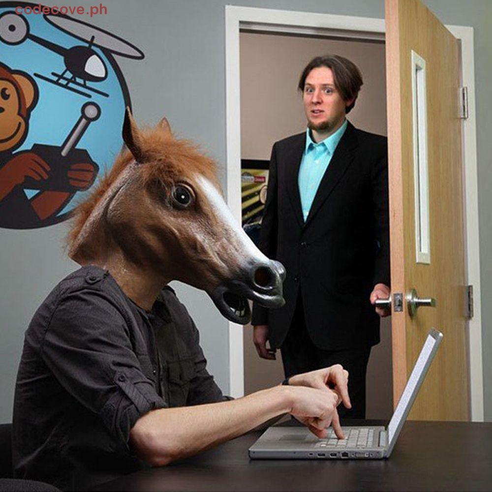 CODECOVE BoJack Horseman Head Cover For Women Men Creative Horse Mask ...