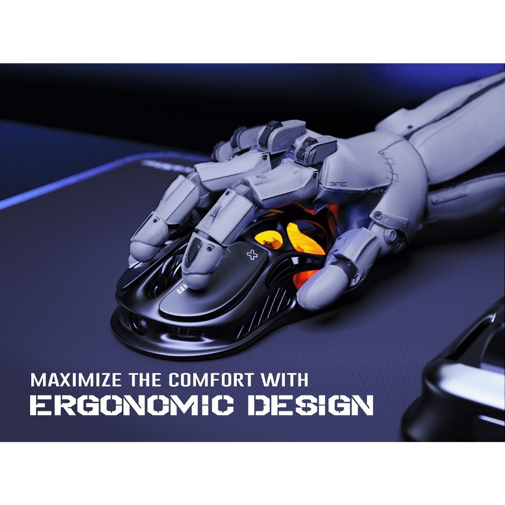 GravaStar Mercury M2 Gaming Mouse Ergonomic PVC HollowedOut 1K Hz ...