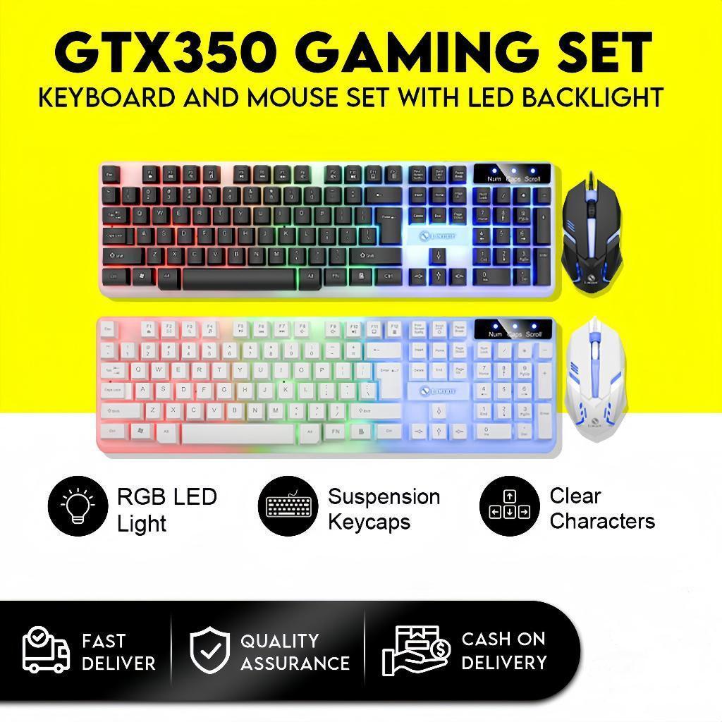 Raiku x Limeide Gtx-350 Mechanical Gaming Keyboard & Mouse Set - USB ...