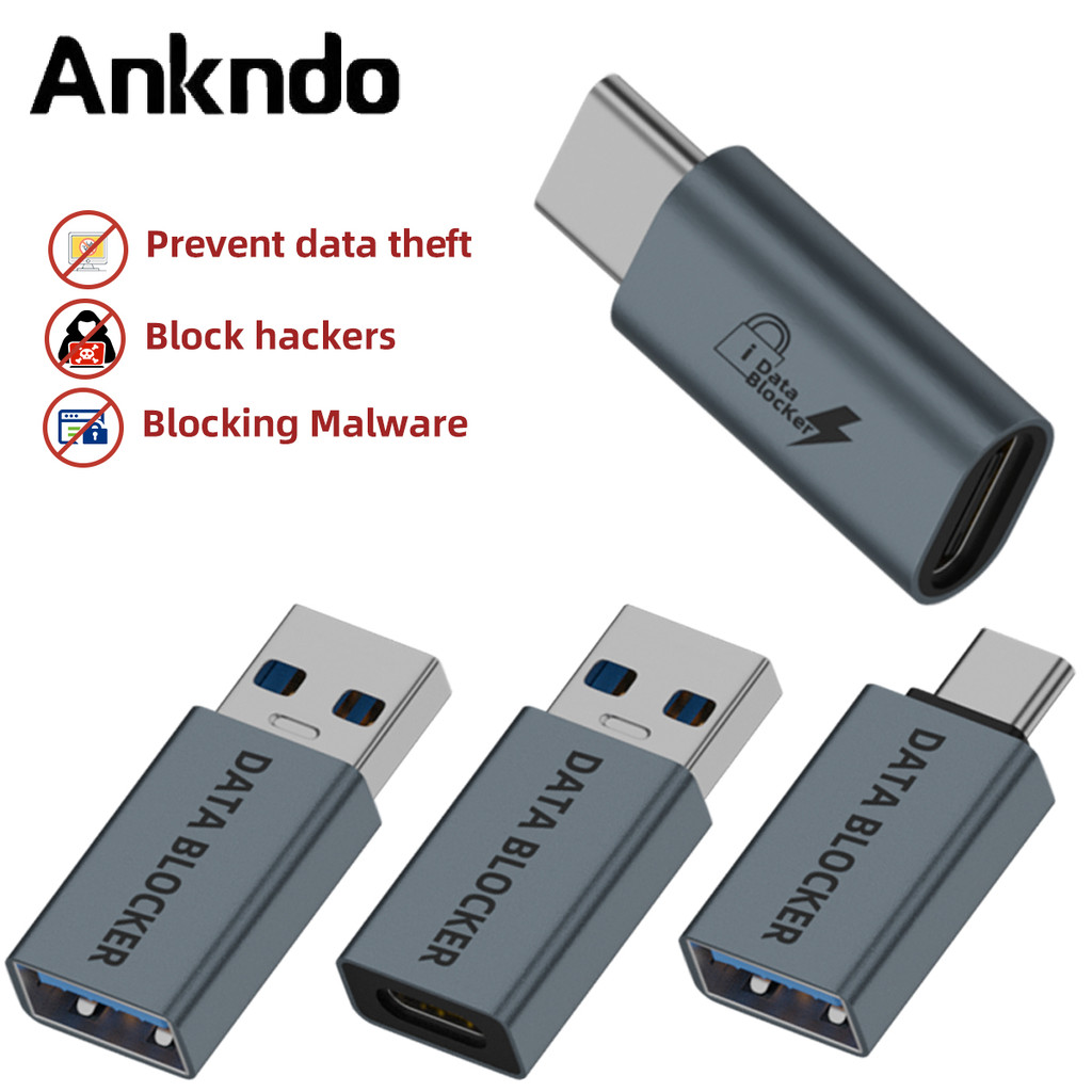 Ankndo USB Data Blocker USB Type-C 140W Charging Adapter Anti Privacy ...