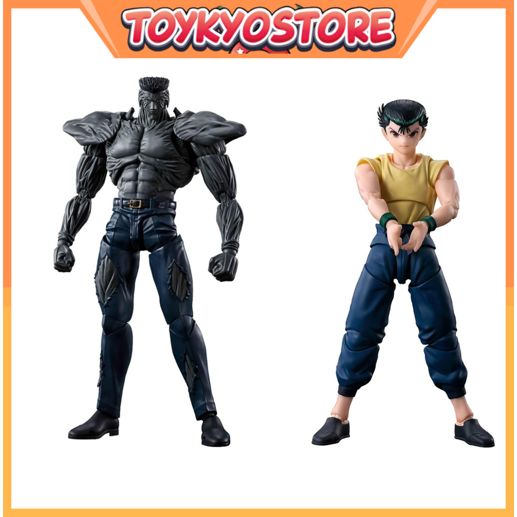 TAMASHII NATIONS Yu Yu Hakusho Urameshi Yusuke & Toguro Jr. 100% Figure ...