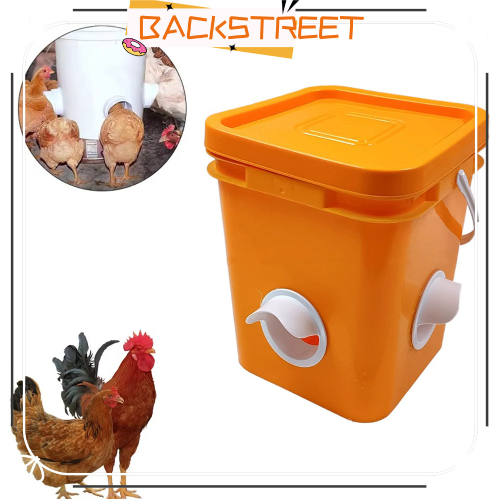 BACKSTREET Chicken Feeder, Rain Proof Automatic Duck Feeder, Easy to ...