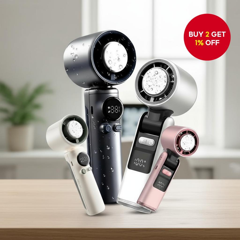 Portable Mini Turbo Fan with 5000mAh Rechargeable Battery and ...