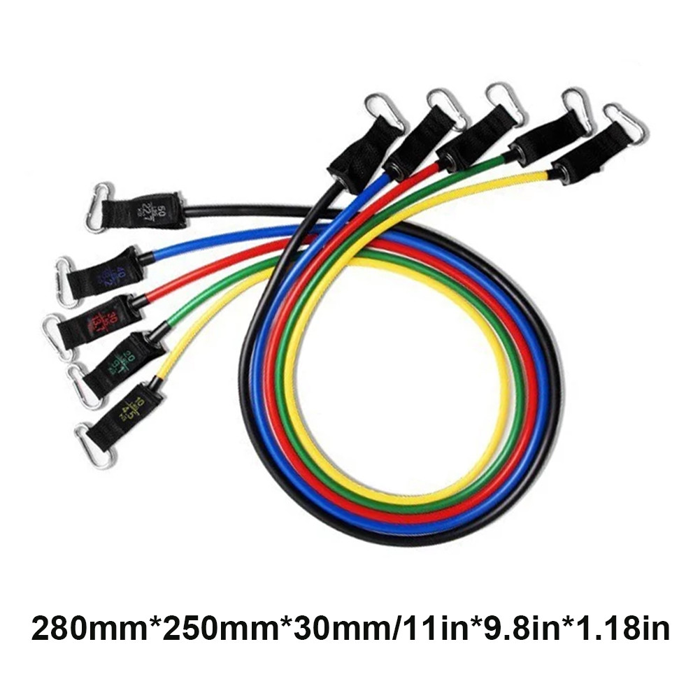 150 LBS Resistance Band Set 11PCS Pull Rope Removable Muscle Training ...