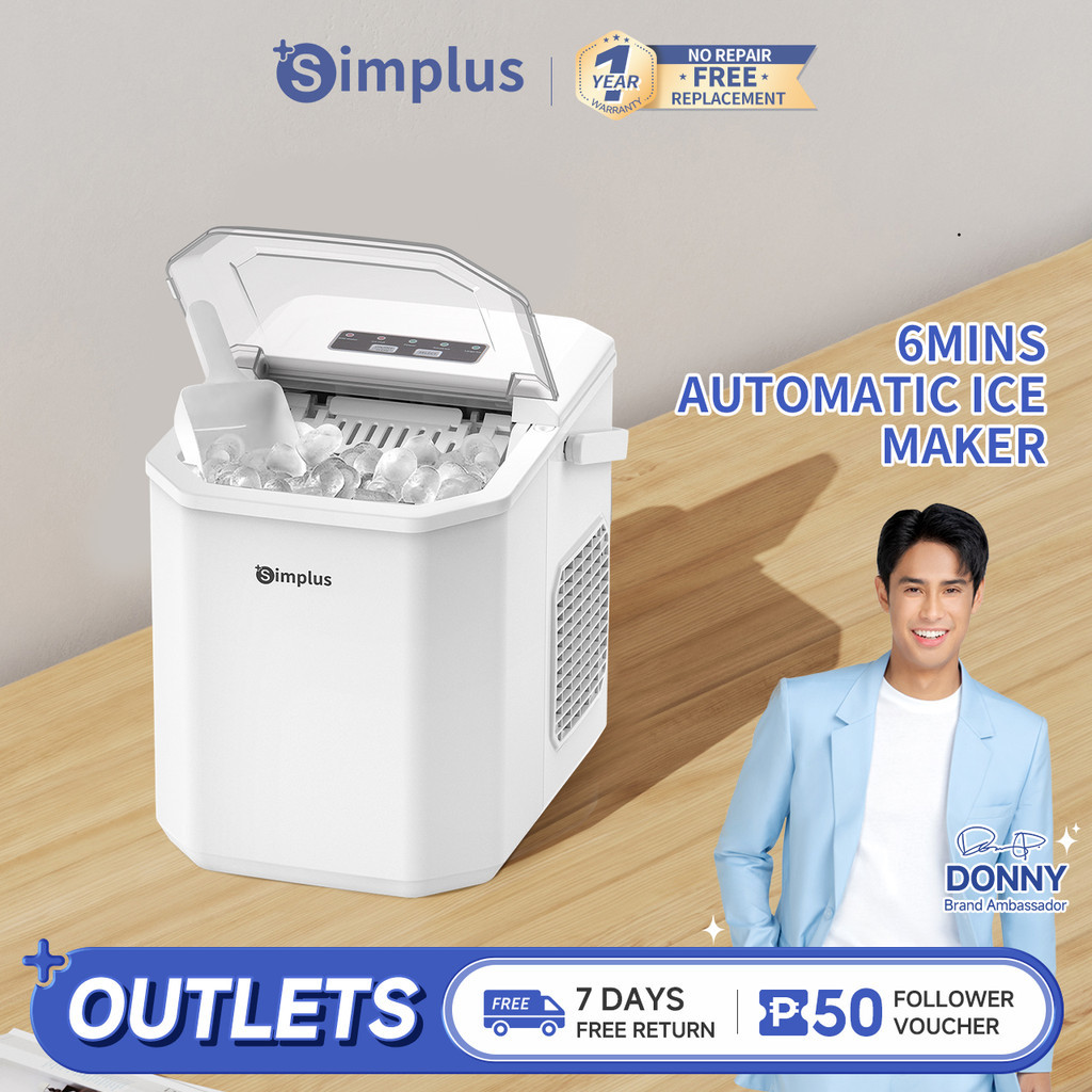 Simplus Ice Maker Machine Automatic Ice Cube Maker Mini Portable ...