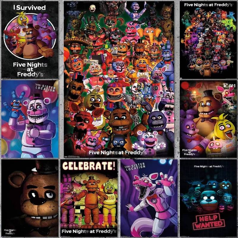 FNAF-Ultimate Group game Poster Canvas Art Poster and Wall Art Picture ...