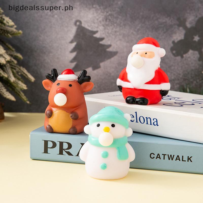 Pro Creative Cute Christmas Extrusion Toys Cartoon Santa Claus Snowman ...