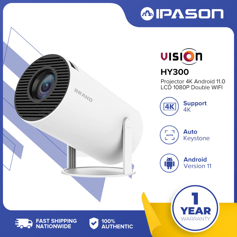 VISION HY300/HY300 PRO smart projector 4k mini projector can connect to ...