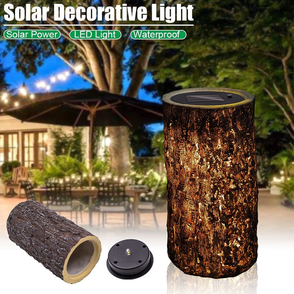 Solar LED outdoor waterproof stump decorative lamp | Shopee Philippines