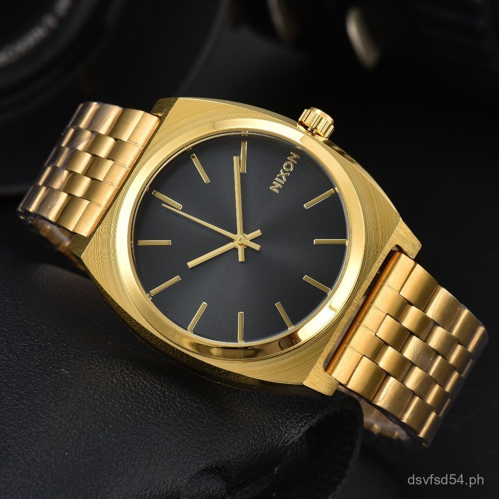 Nixon Wrist Watch Quartz Movement Stainless Steel Strap Black Dial Men ...