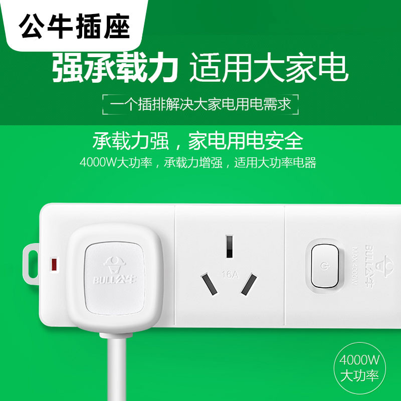 Bull 16A Socket High Power Socket 16A Converter Plug Air Conditioner ...
