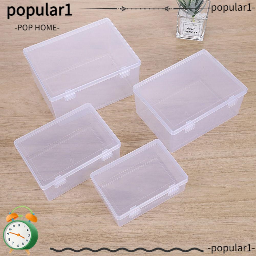 POPULAR 1Pcs Flip Box, Transparent Thickened Storage Box, Portable ...