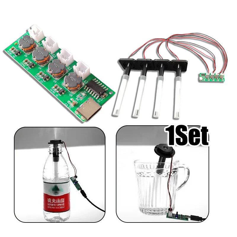 DC 5V Unswitched Four Spray Humidifier Module Module Atomization ...