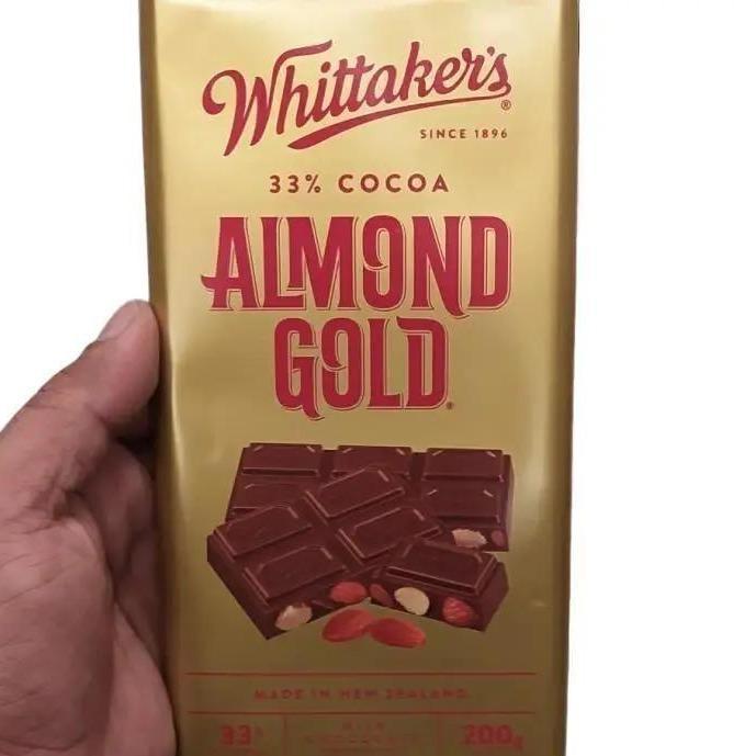 Whittakers Almond Gold Milk Chocolate Imported Chocolate 200gr | Shopee ...