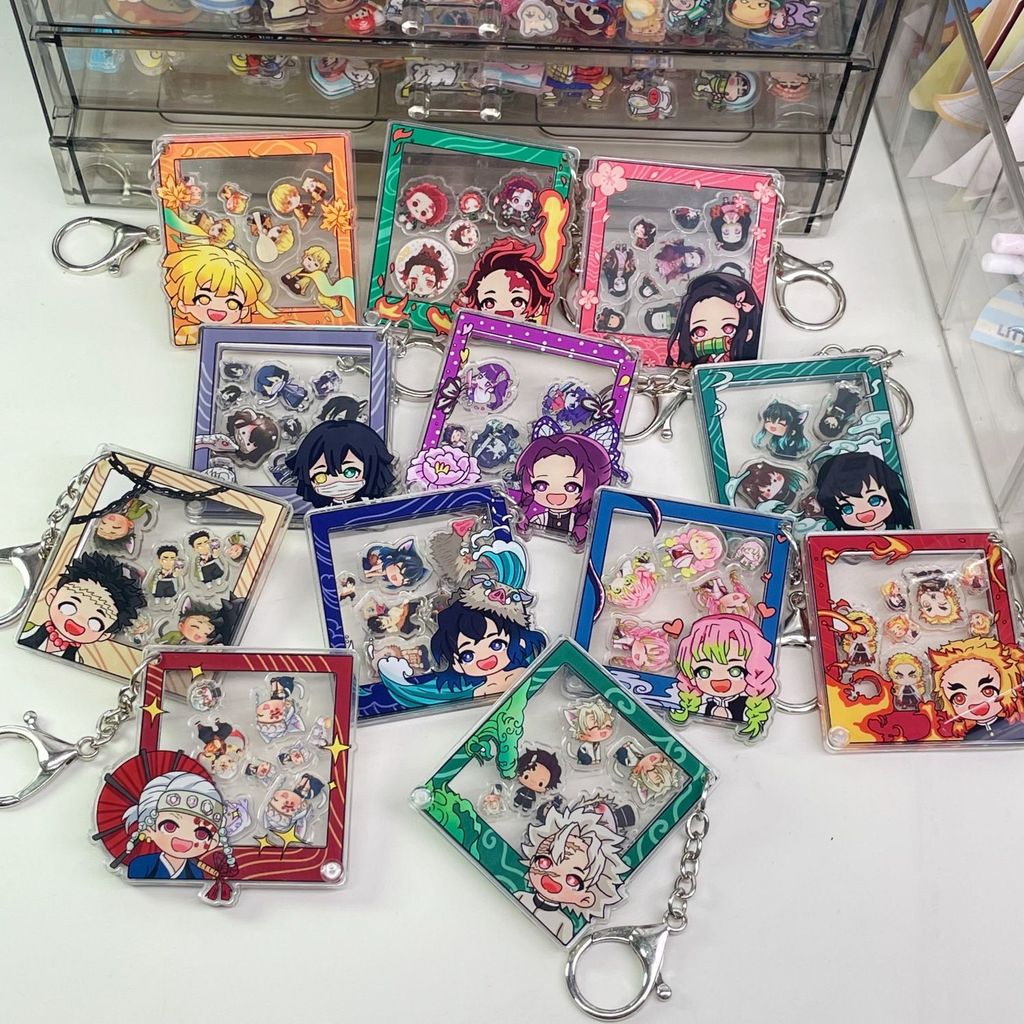 Demon Slayer Shake Happy Hanging Acrylic Anime Cartoon Merchandise ...