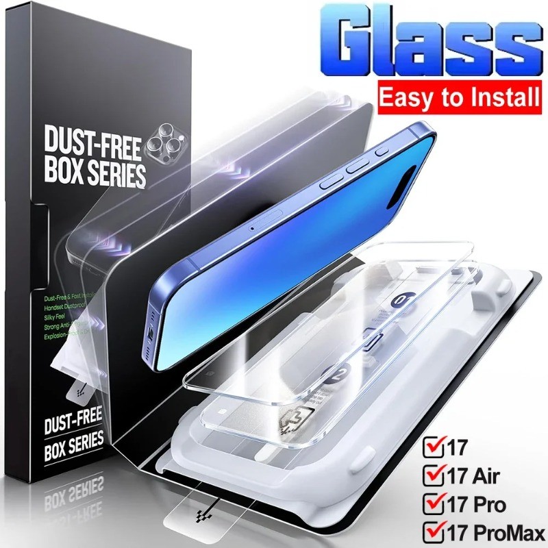 For IPhone 17 Pro Max 17 Pro Air Easy Install Films Tempered Glass with ...