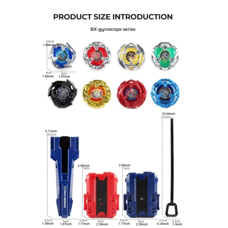 Interactive Spinning Top With Launcher - Rotating Explosive Gyroscope ...