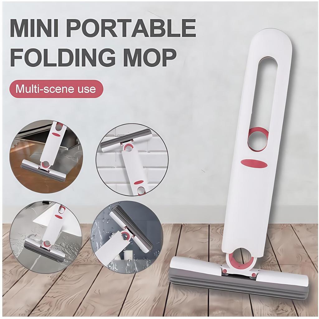 Mini Mop with Squeezer Portable Mini Mop Wiper Handheld Desk Bathroom ...