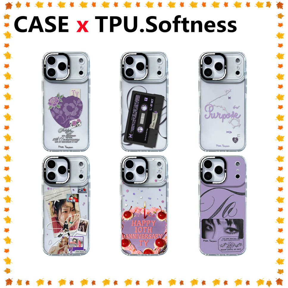 CASECASETi【TAEYEON Purple Rose】Soft Silicone TPU Case For iPhone 17 16 ...